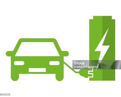 충전소에서 전기 자동차 녹색 벡터 아이콘 일러스트 그림 그림 0명에 대한 스톡 벡터 아트 및 기타 이미지 0명 교통수단 급유 Istock