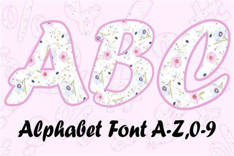 Flowers Alphabet Font Graphic By Cocodesign · Creative Fabrica