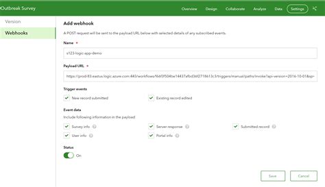 Esri Survey123 Custom Webhooks Using Secure Azure Logic Apps