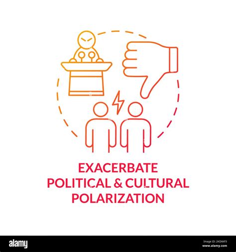 Exacerbate political and cultural polarization red gradient concept ...