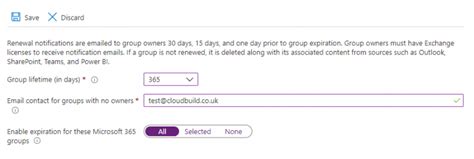 Set Expiration For Microsoft 365 Groups Cloud Build