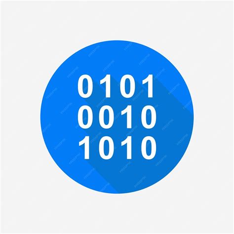 premium vector binary code flat vector icon coding concept icon