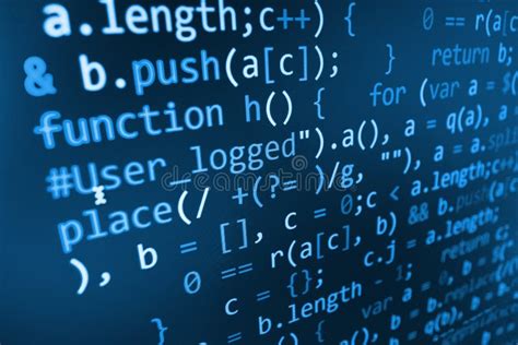 Abstrakter Schirm Des Programmiercodes Des Softwareentwicklers