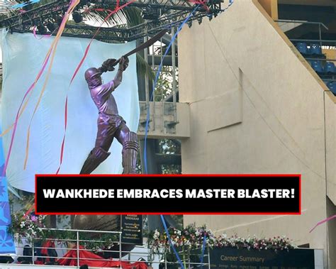 Watch Sachin Tendulkars Statue Gets Unveiled In Wankhede Stadium