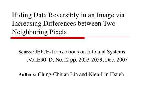source ieice transactions on info and systems ppt download