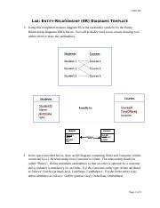 Lab Entity Relationship ER Diagrams Template Docx CSIS LAB ENTITY RELATIONSHIP ER