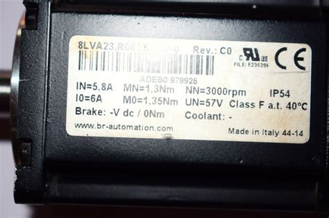 8lva23r0030d000 0 Rev C0 Bandr Automation Servo Motor For Sale Online Ebay