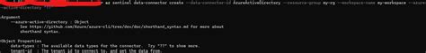Azure Data Connector Cli Doesnt Work · Issue 27190 · Azureazure Cli