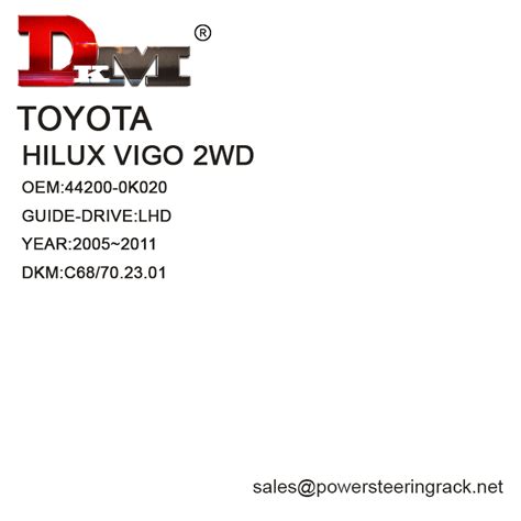 Supply 44200 0K020 Toyota HILUX VIGO 2WD Hydraulic Power Steering Rack