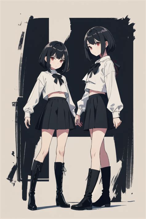 2 Anime Girls Twins