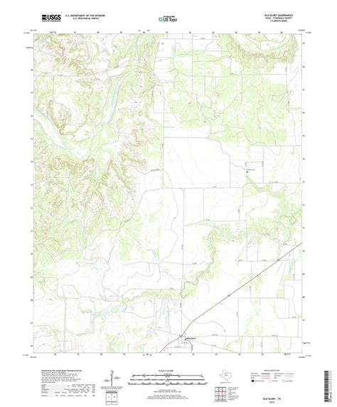 Old Glory Texas Us Topo Map Mytopo Map Store