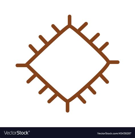 Abstract African Ethnic Geometric Shape Flat Icon Vector Image