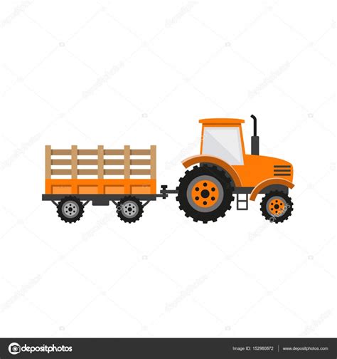 Naranja Vector Tractor Vector Gráfico Vectorial © Newgena Imagen