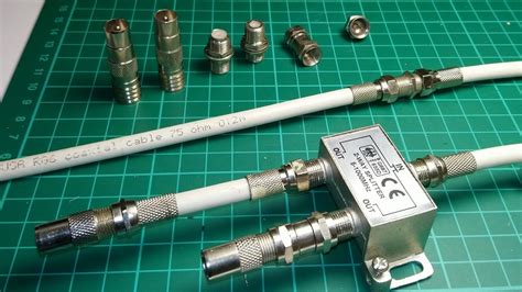 2 Way Splitter On Coaxial Cable With F Connectors Youtube