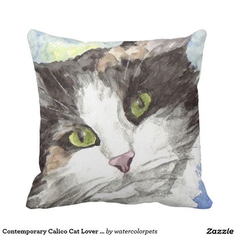 Contemporary Calico Cat Lover Ts Throw Pillow Zazzle Animal