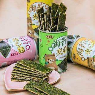 阿嬤的雜貨鋪芝麻海苔夾心脆片 罐裝即食海苔兒童休閒零食40g 蝦皮購物