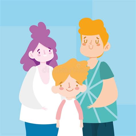 Padres E Hijo Adolescente Ilustración Del Vector Ilustración De Adulto