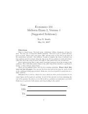 Midterm 2 Version 1 Solutions Pdf Economics 101 Midterm Exam 2 Version 1 Suggested Solutions