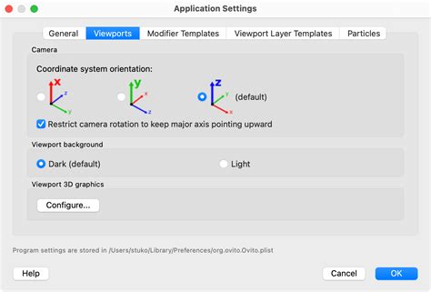Viewport Settings — Ovito User Manual 3141 Documentation