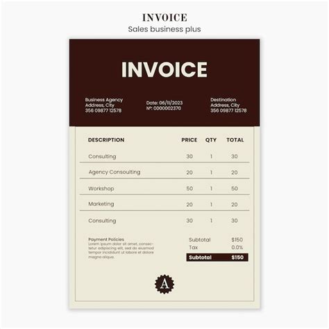 premium psd minimal sales discount invoice template