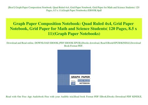 Ppt Best Graph Paper Composition Notebook Quad Ruled 4x4 Grid