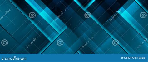 Dark Blue Glossy Stripes Abstract Concept Tech Background Stock Vector