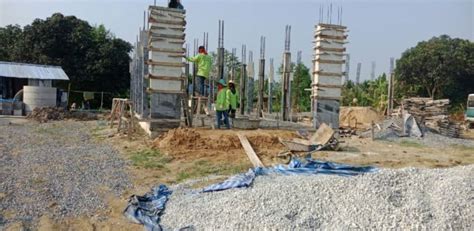 First Floor Column Shuttering And Pouring Thai House Build