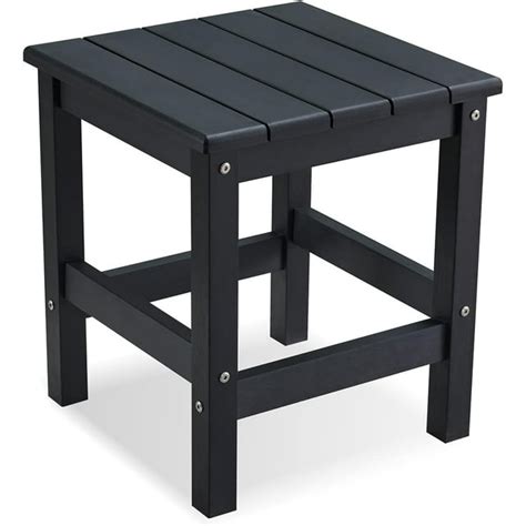Outdoor Side Table Small End Table For Patio Made Of All Weather And Fade Resistant Polystyrene
