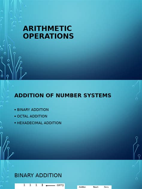 Arithmetic Operations Pdf Encodings Notation