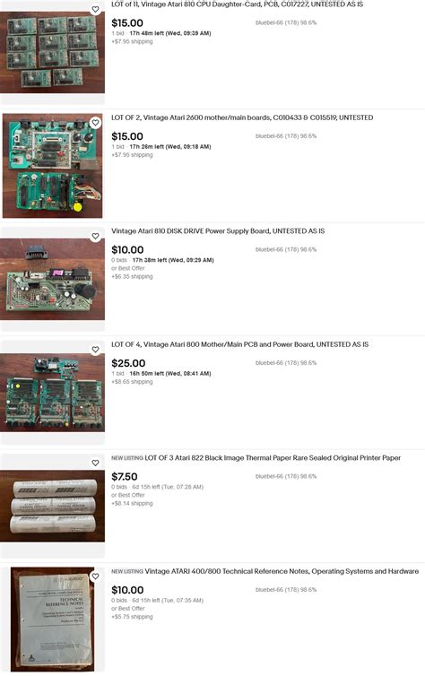 Alert Several Lots Of Atari 8 Bit Pcbs On Ebay Atari 8 Bit Computers