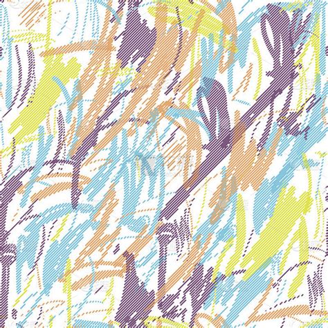 无缝抽象矢量模式。笔触重复纹理