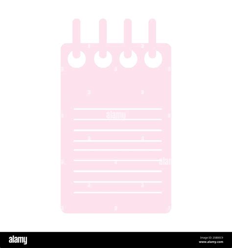 Pink Spiral Notepad Icon Stock Vector Image And Art Alamy