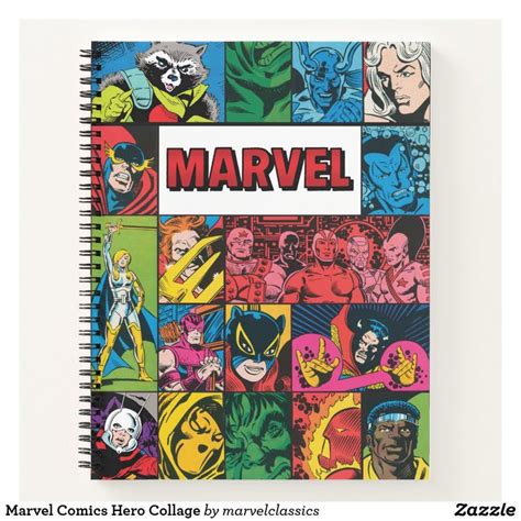 Marvel Comics Hero Collage Notebook Comic Heroes Marvel Anime