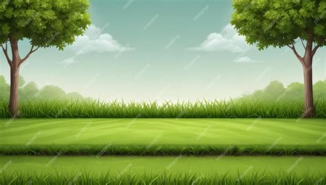 Free Vector Vector Land Piece Green Grass Vector Realistic Garden Plot