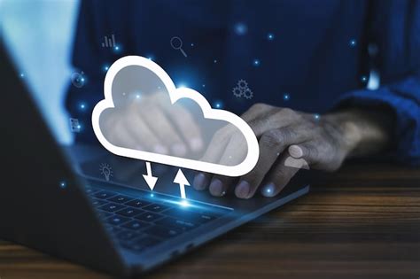 Premium Photo Businessman Utilize Ai Technology And Cloud Computing