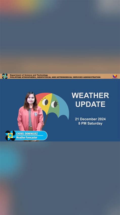 Public Weather Forecast issued at 4AM | December 24, 2024 - Tuesday | Public Weather Forecast ...
