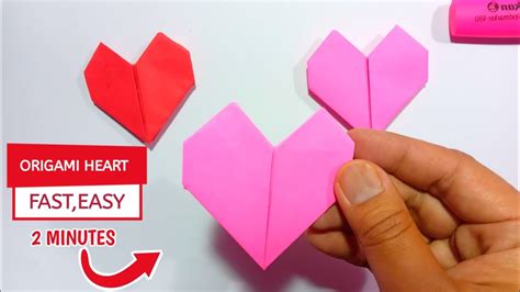 Easy Origami Heart For Beginners Hello Origami Lovers Youtube