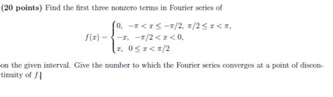 solved 20 points find the first three nonzero terms in