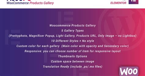 Woocommerce Products Gallery For Elementor Wp Plugins Ft Elementor And Block Envato