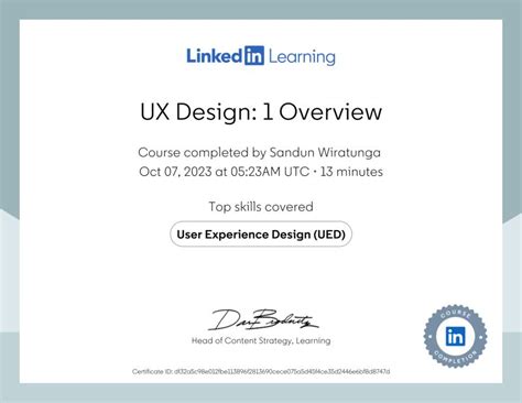 Sandun Wiratunga On Linkedin Certificate Of Completion