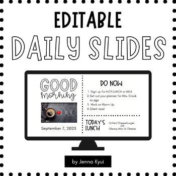 EDITABLE Daily Classroom Slides Canva By Jenna Kyui TPT