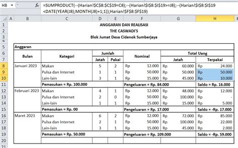 Cara Membuat Pembukuan Keuangan Pribadi Di Microsoft Excel Dengan Rumus Sederhana Depot Excel