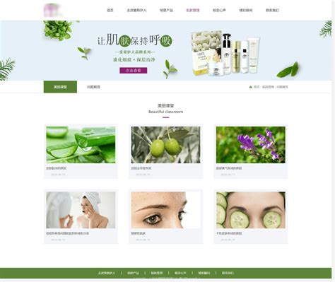 【网页设计】期末大作业：化妆品主题——绿色大气的html5响应式化妆品护肤品肌肤网页设计11页 Csdn博客