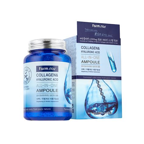 Farmstay Collagen And Hyaluronic Acid All In One Ampoule 250ml Shopee