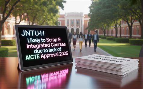 Jntu H Likely To Scrap 9 Integrated Courses Due To Lack Of Aicte Approval 2025