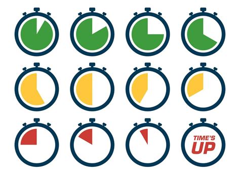 Countdown Timer Icon Set Time Sequence Runs Until Times Up Perfect For The Design Elements Of