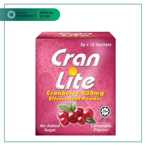 Cran Lite Cranberry Effervescent Powder 12s Shopee Malaysia