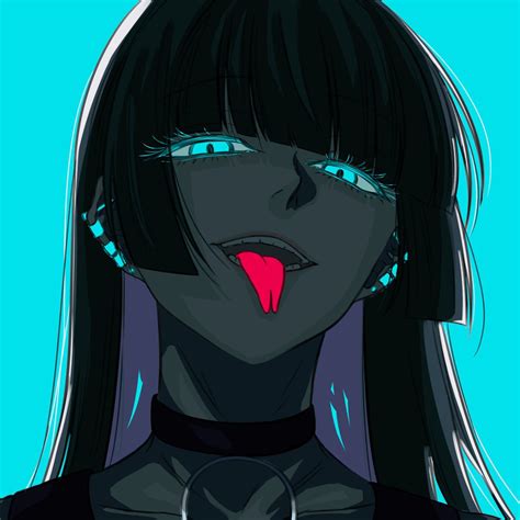 Yukahire Pa San Bocchi The Rock Highres Girl Barbell Piercing Black Choker Black Hair