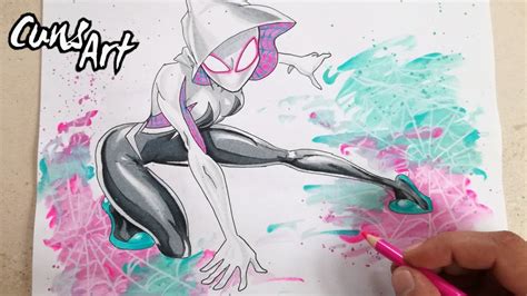 Como Dibujar A Spiderman Un Nuevo Universo Gwen Stacy How To Draw The