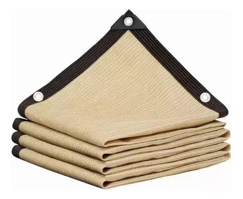 Malla Sombra Exteriores 6x4 90 Raschel Beige Reforzada Meses sin interés